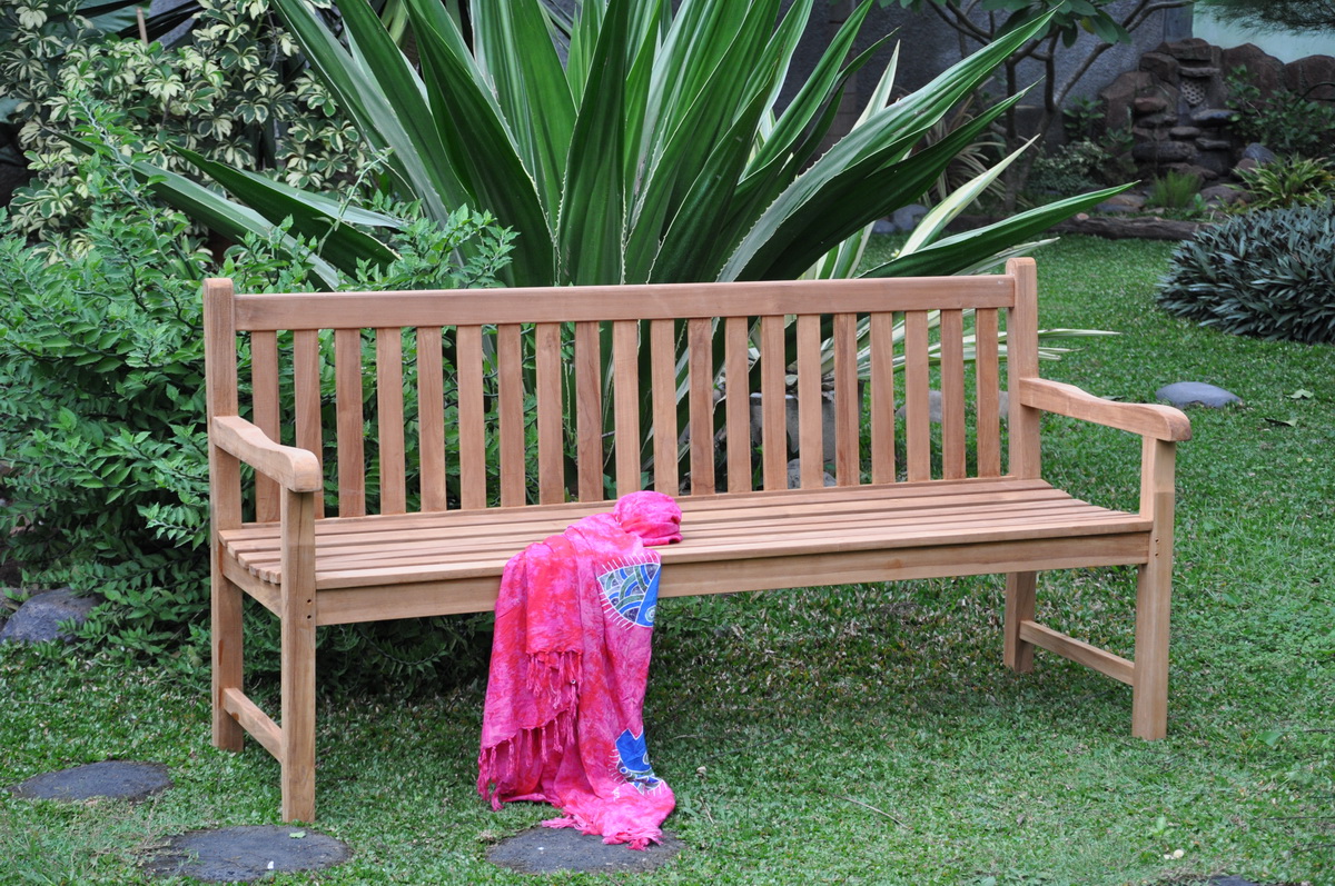 Teak Four Seater Java Bench 1.8m 6ft - Villa and Hut